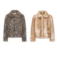 China Leopard print Deer Print Faux Fur Jacket for sale