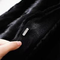 China Luxurious Lustrous Faux Mink Fur V Neck Jacket for sale