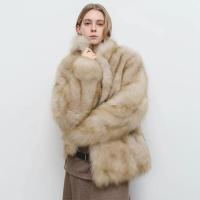 China Furry Thicken Faux Fox Fur Coat for sale