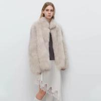 China Furry Thicken Faux Fox Fur Coat for sale