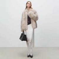 China Furry Thicken Faux Fox Fur Coat for sale