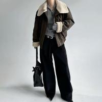China Retro Faux Lamb Fur Suede Parka Jacket for sale