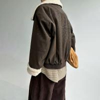 China Retro Faux Lamb Fur Suede Parka Jacket for sale