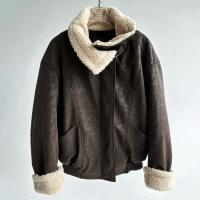China Retro Faux Lamb Fur Suede Parka Jacket for sale