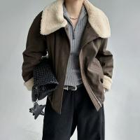 China Retro Faux Lamb Fur Suede Parka Jacket for sale