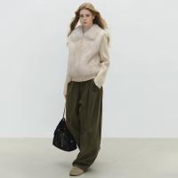 China Faux Mink Fur Patchwork Knitted Jacket for sale