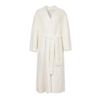 China Faux Mink Fur Striped Long Coat for sale