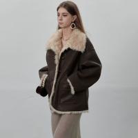 China Two Sided Faux Fur One Piece Fuzzy Coat for sale