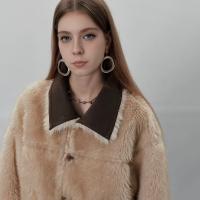 China Two Sided Faux Fur One Piece Fuzzy Coat for sale