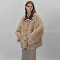 China Two Sided Faux Fur One Piece Fuzzy Coat for sale