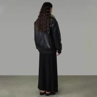China Short Faux Fur Lined Leather Thickened Jacket for sale