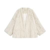 China Loose Lazy Style Faux Persian Lamb Fur Coat for sale