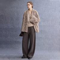 China Loose Lazy Style Faux Persian Lamb Fur Coat for sale