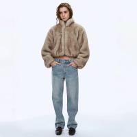 China High Quality Faux Fur Stand Up Collar Jacket for sale