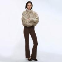 China High Quality Faux Fur Stand Up Collar Jacket for sale