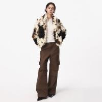 China Curly Cow Faux Lamb Fur Jacket for sale