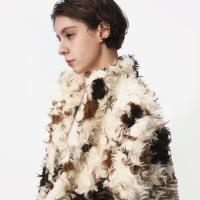 China Curly Cow Faux Lamb Fur Jacket for sale