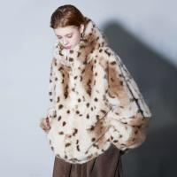 China Retro Leopard Faux Fur Hooded Coat for sale