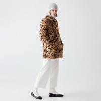 China Retro Leopard Print Faux Fur Peggy Coat for sale