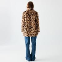 China Retro Leopard Print Faux Fur Peggy Coat for sale
