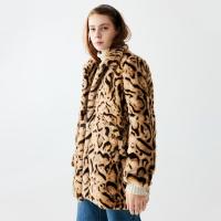 China Retro Leopard Print Faux Fur Peggy Coat for sale