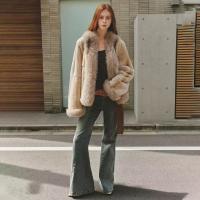 China Parisian Magazine Retro Soft Double Color Faux Fox Fur Coat for sale
