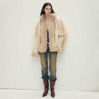 China Parisian Magazine Retro Soft Double Color Faux Fox Fur Coat for sale