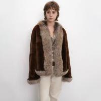China Parisian Magazine Retro Soft Double Color Faux Fox Fur Coat for sale