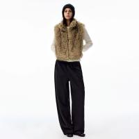 China Faux Mink Fur Plush Lapel Collar Vest for sale