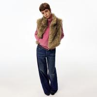 China Faux Mink Fur Plush Lapel Collar Vest for sale