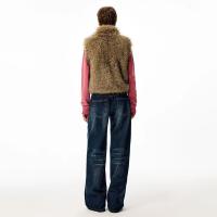 China Faux Mink Fur Plush Lapel Collar Vest for sale