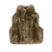 China Faux Mink Fur Plush Lapel Collar Vest for sale