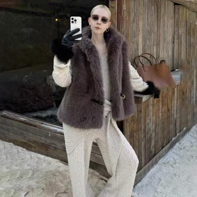 China Light Plush Versatile Fashionable Hooded Vest for sale