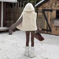 China Light Plush Versatile Fashionable Hooded Vest for sale