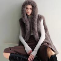 China Light Plush Versatile Fashionable Hooded Vest for sale