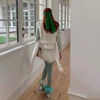 China Exquisite Duty Faux Sheep Rabbit Fur Weave Vest for sale