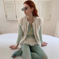 China Exquisite Duty Faux Sheep Rabbit Fur Weave Vest for sale