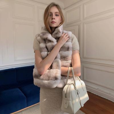 China Cream Latte Faux Rabbit Fur Faux Little Totoro Fur Vest for sale