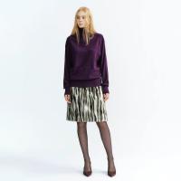China Faux Fur Color Block Animal Print Mid Thigh Length Skirt for sale