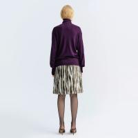 China Faux Fur Color Block Animal Print Mid Thigh Length Skirt for sale