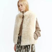 China Light Fluffy Faux Cashmere Fur Vest for sale
