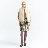 China Light Fluffy Faux Cashmere Fur Vest for sale