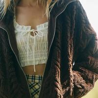 China HONGJUN Textured Faux Fur Polar Fleece Jacket for sale