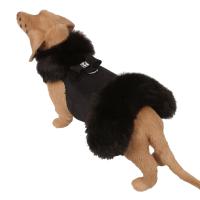 China Platinum Glitzerati Bow Soft Silver Faux Suede Faux Fox Fur Dog Coat for sale