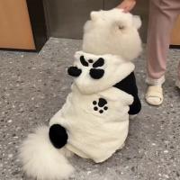 China Border Collie Dog Clothing Panda Model Large Sized Dog Labrador Retriever Winter Samoyed Pet Clothing Pet Faux Lamb Fur Dog Coat for sale