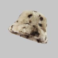 China Classic Leopard Print Faux Fur Fisherman Hat That Flatters The Face Shape for sale