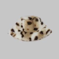 China Classic Leopard Print Faux Fur Fisherman Hat That Flatters The Face Shape for sale