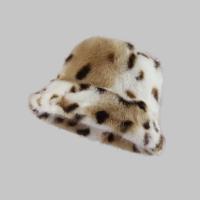 China Classic Leopard Print Faux Fur Fisherman Hat That Flatters The Face Shape for sale