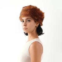 China Snow Leopard Print Faux Fur Cossack Hat for sale