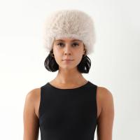 China Snow Leopard Print Faux Fur Cossack Hat for sale
